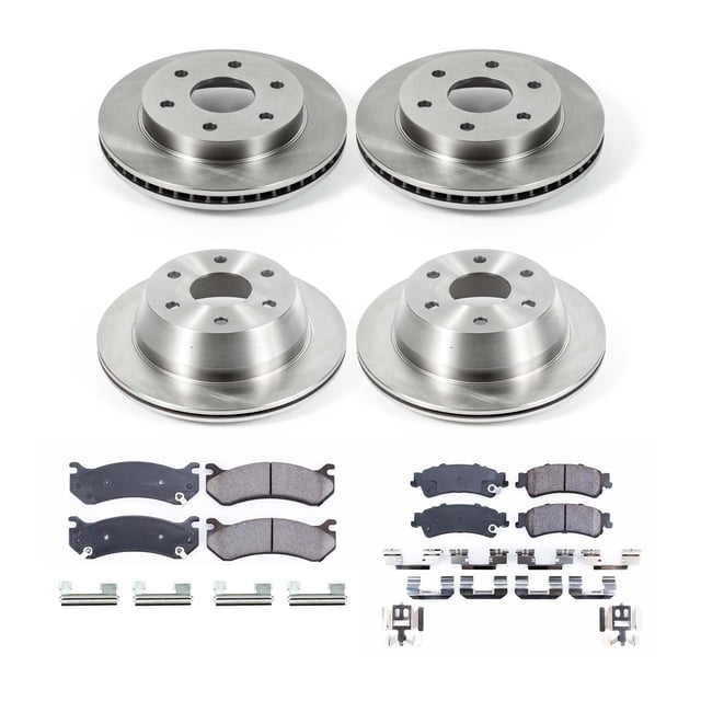Ultimate Brakes Front and Rear Ceramic Brake Pad and Rotor Kit with ...