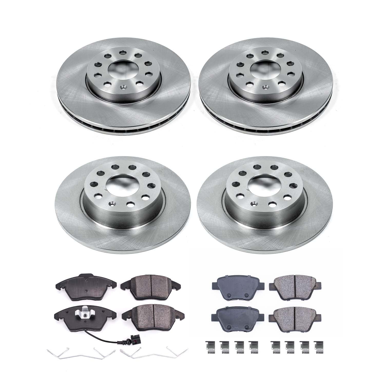 Ultimate Brakes Front & Rear Ceramic Brake Pad and Rotor Kit with ...