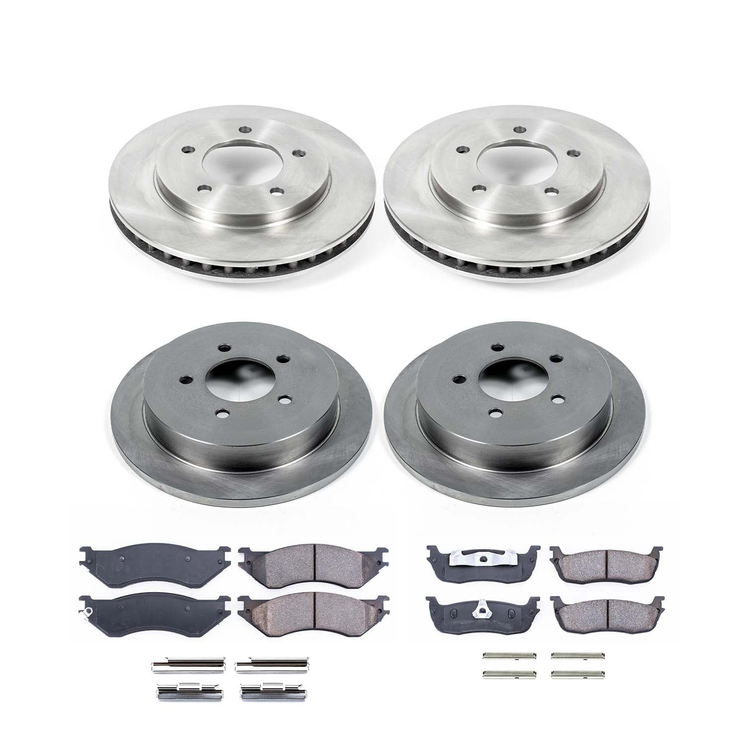 Ultimate Brakes Front and Rear Ceramic Brake Pad and Rotor Kit with ...