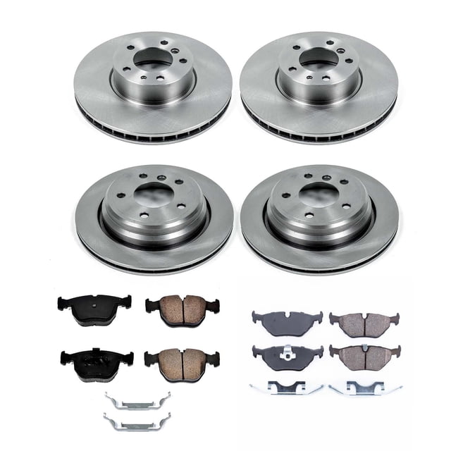 Ultimate Brakes Front and Rear Ceramic Brake Pad and Rotor Kit with ...