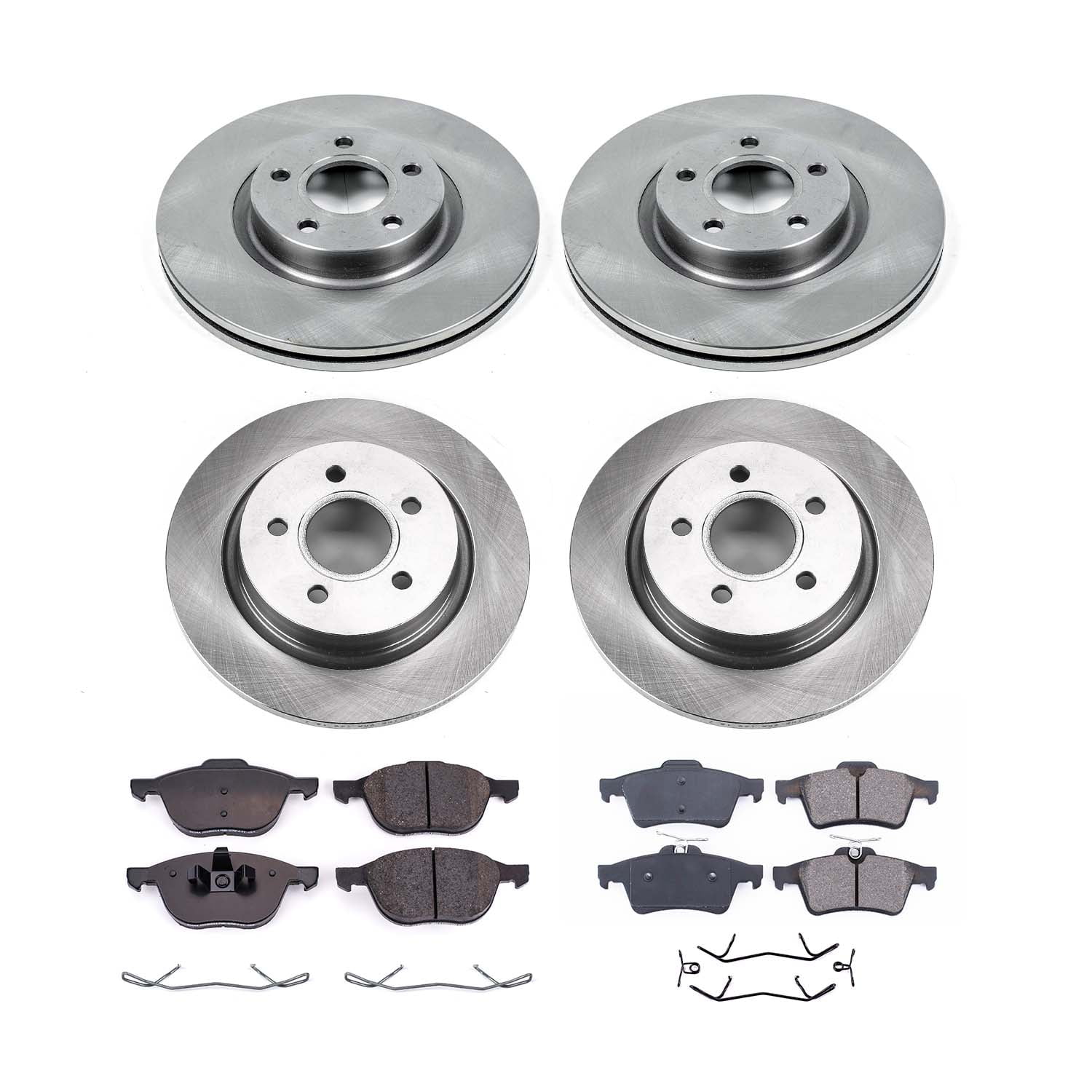 Ultimate Brakes Front and Rear Ceramic Brake Pad and Rotor Kit with ...
