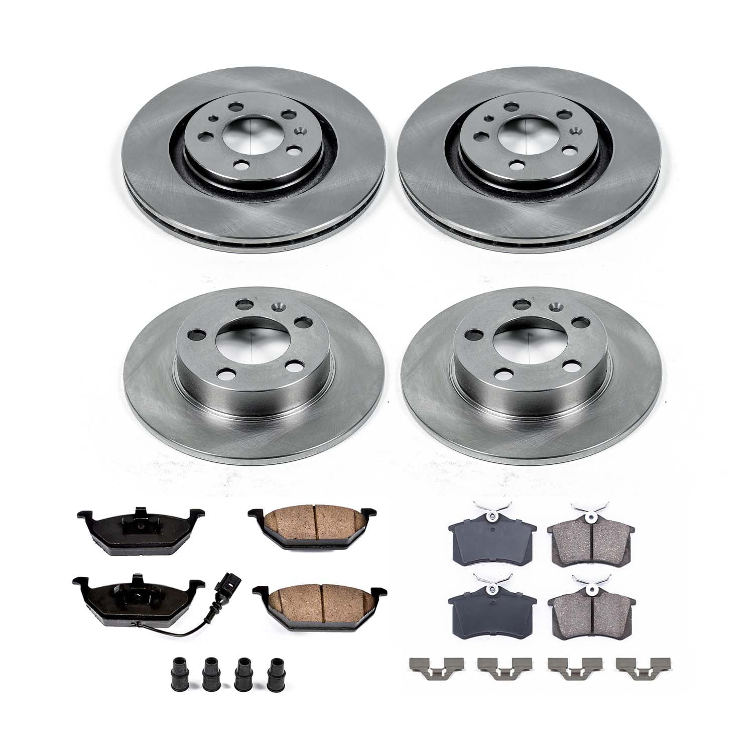 Ultimate Brakes Front and Rear Ceramic Brake Pad and Rotor Kit with ...
