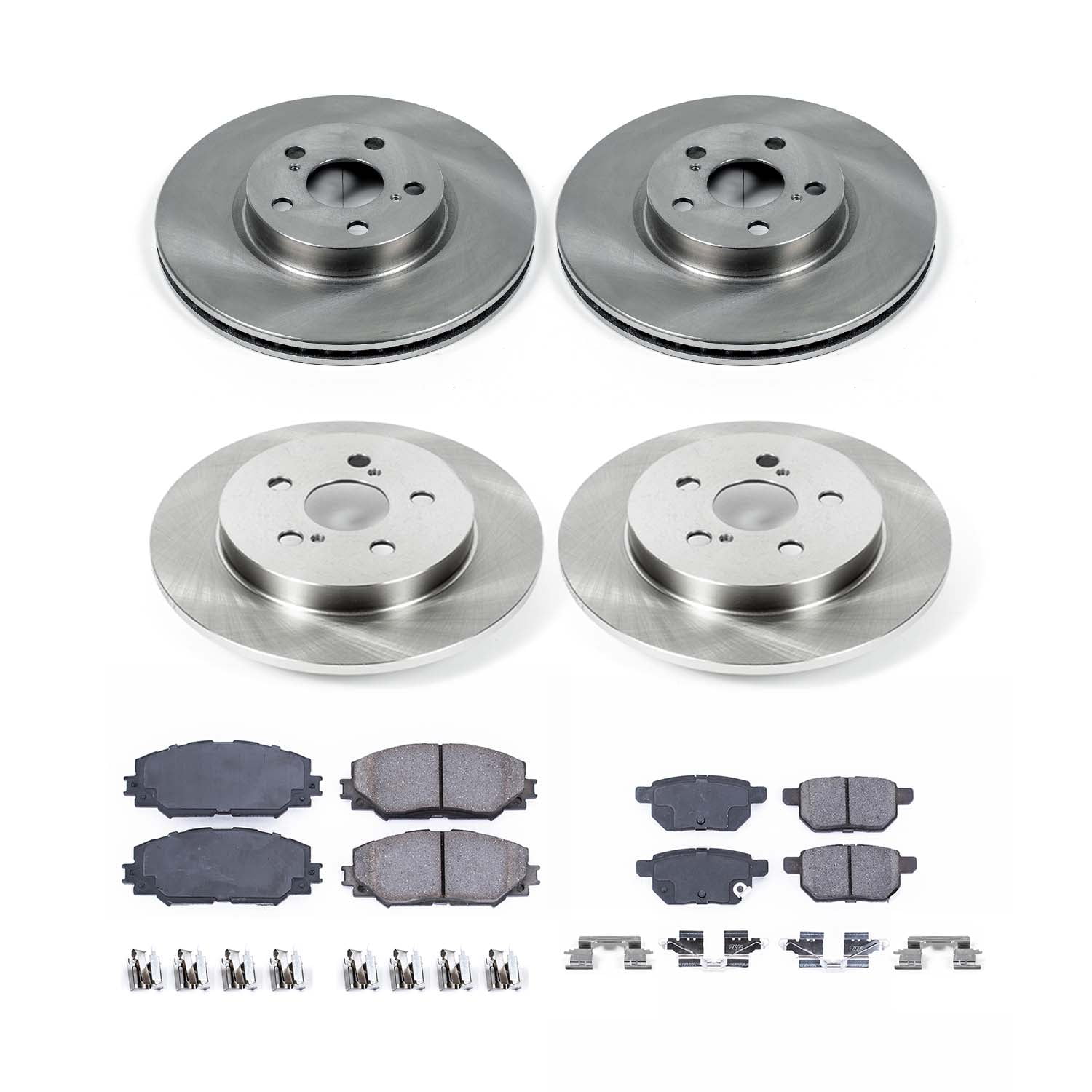 Ultimate Brakes Front and Rear Ceramic Brake Pad and Rotor Kit with ...
