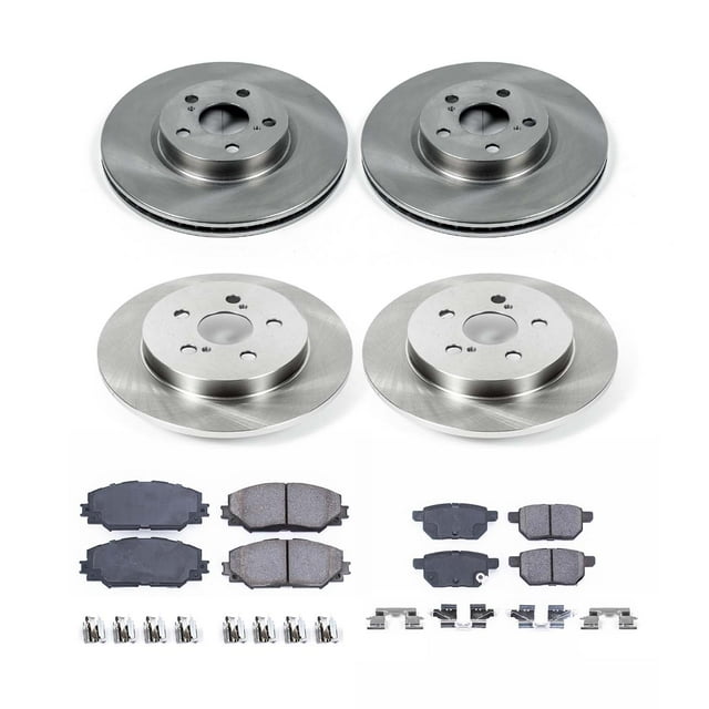 Ultimate Brakes Front and Rear Ceramic Brake Pad and Rotor Kit with ...