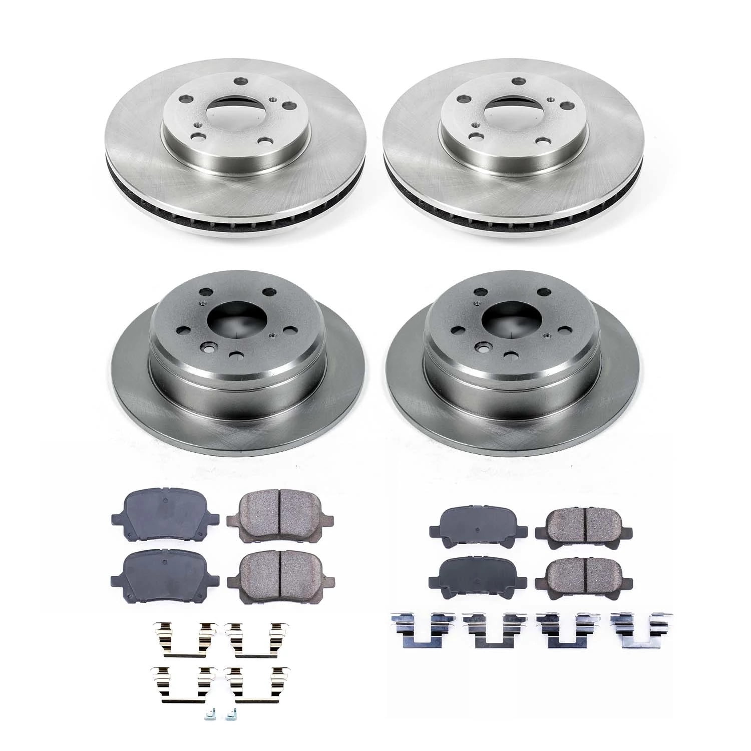 Ultimate Brakes Front and Rear Ceramic Brake Pad and Rotor Kit with ...