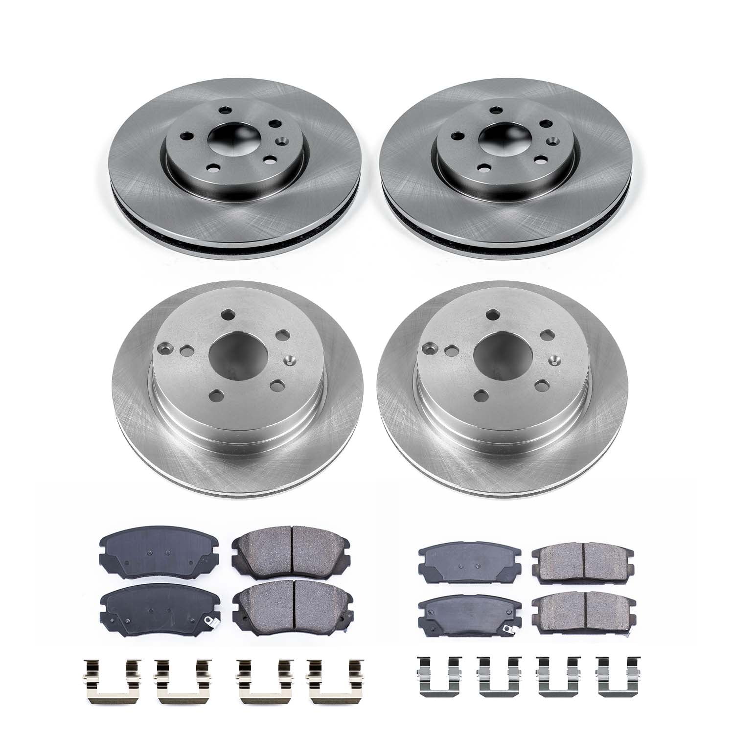Ultimate Brakes Front and Rear Ceramic Brake Pad and Rotor Kit with ...