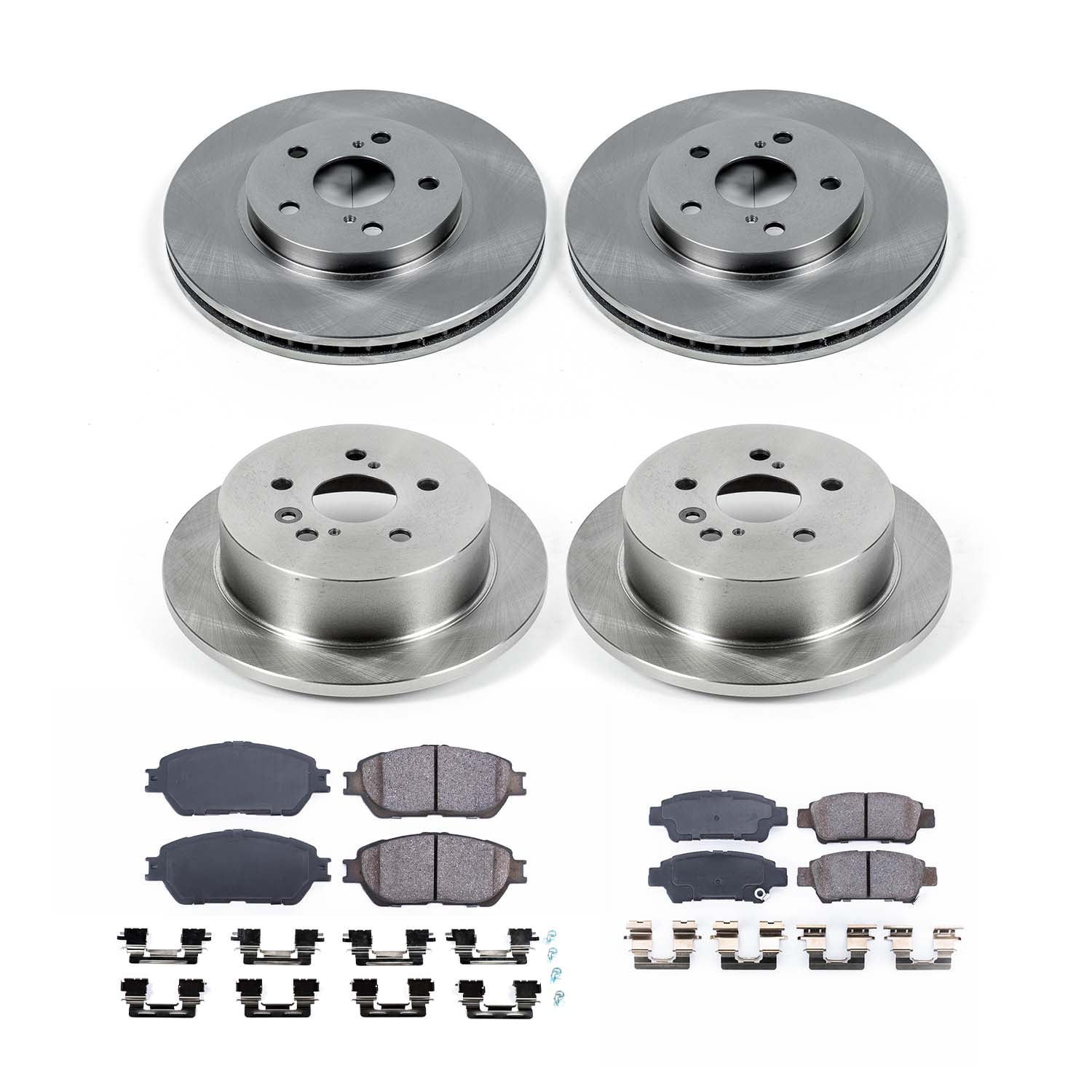 Ultimate Brakes Front and Rear Ceramic Brake Pad and Rotor Kit with ...