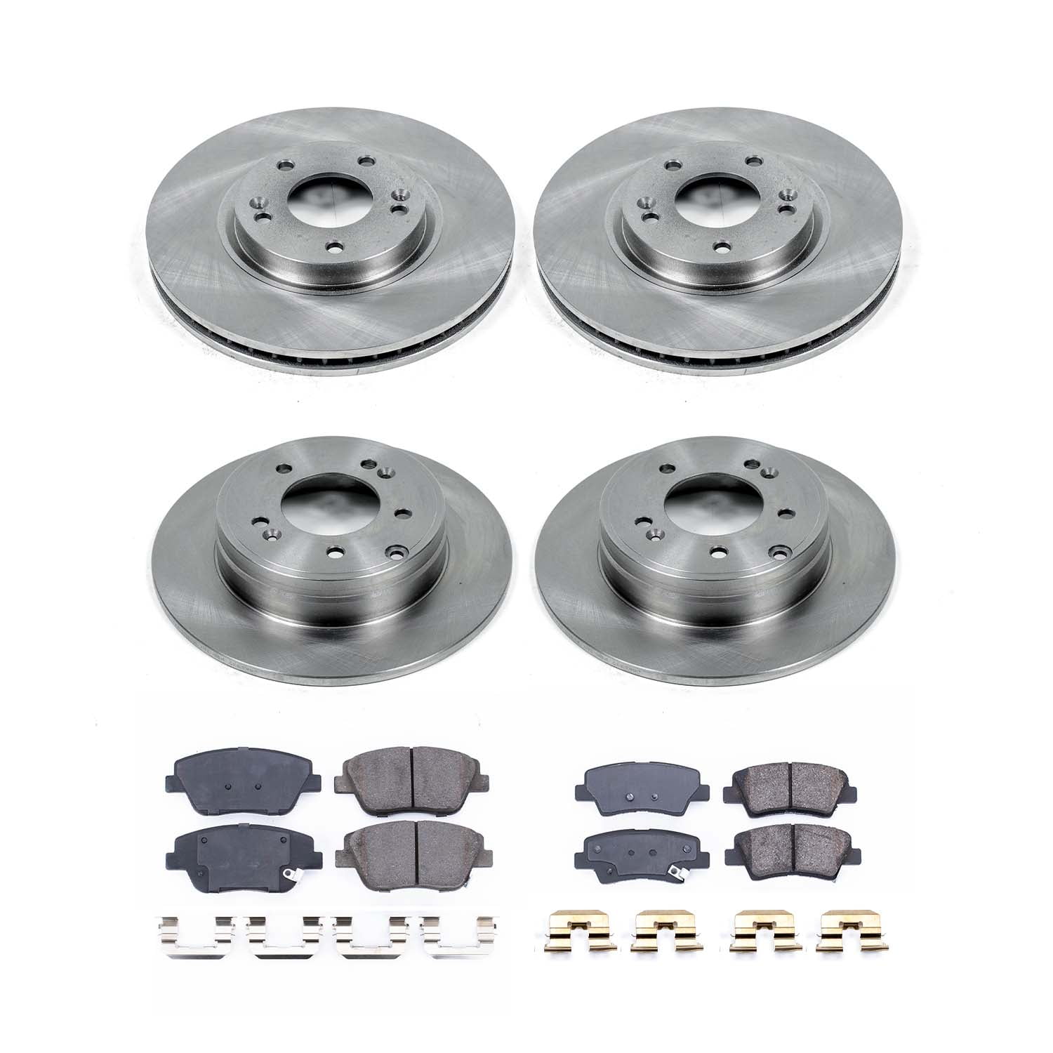 Ultimate Brakes Front and Rear Ceramic Brake Pad and Rotor Kit with ...