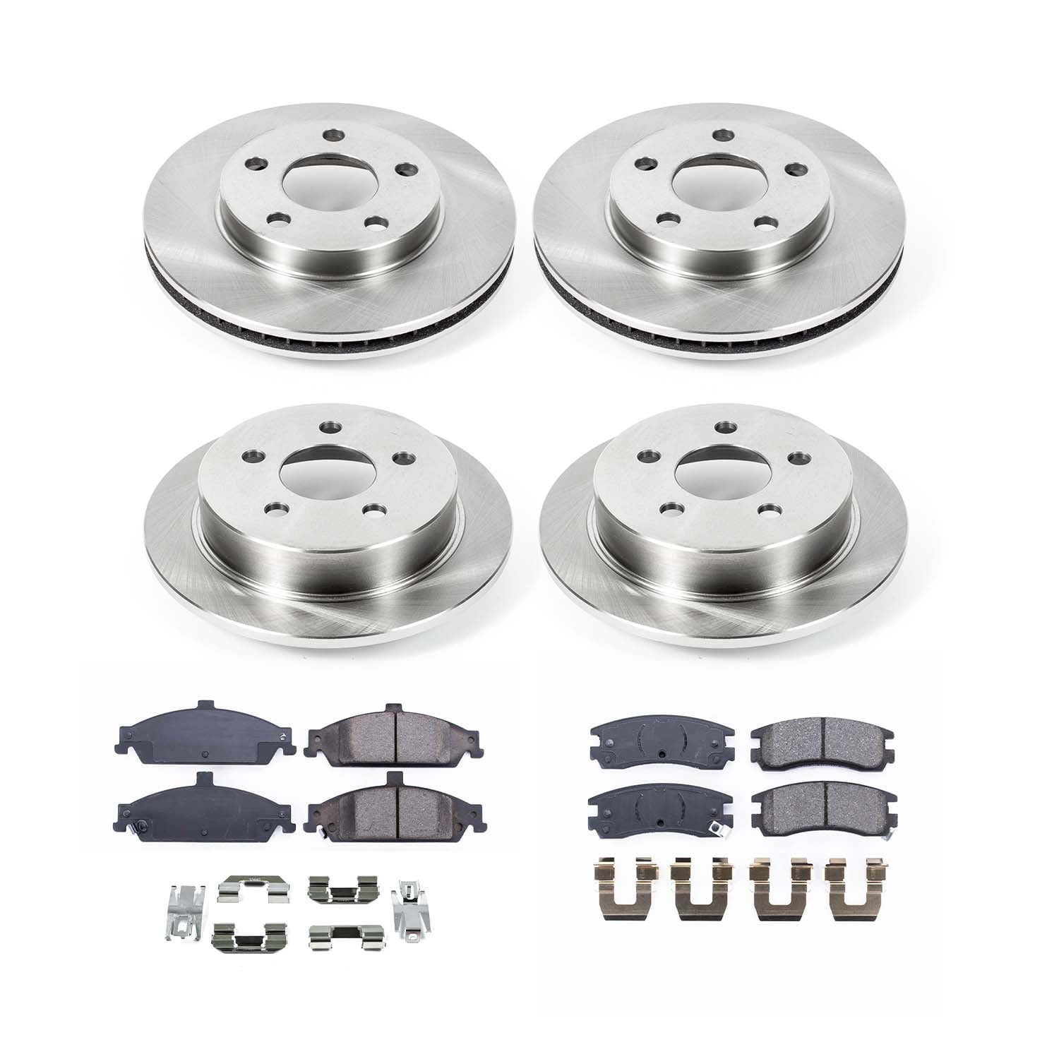 Ultimate Brakes Front and Rear Ceramic Brake Pad and Rotor Kit with ...
