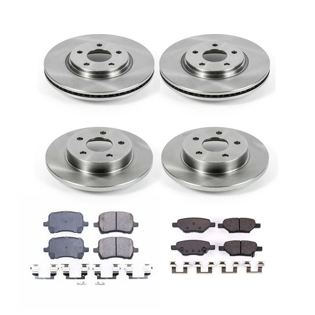 Ultimate Brakes Front and Rear Ceramic Brake Pad and Rotor Kit with ...