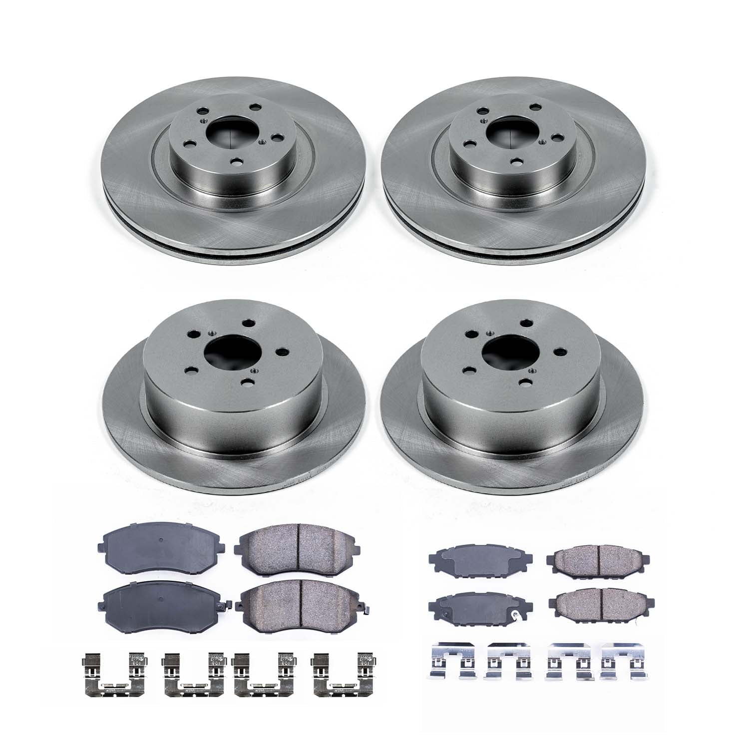 Ultimate Brakes Front and Rear Ceramic Brake Pad and Rotor Kit with ...