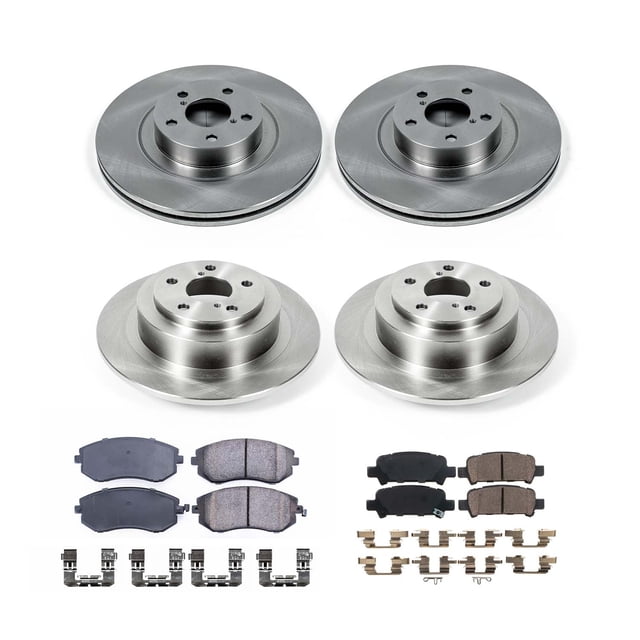 Ultimate Brakes Front and Rear Ceramic Brake Pad and Rotor Kit with ...