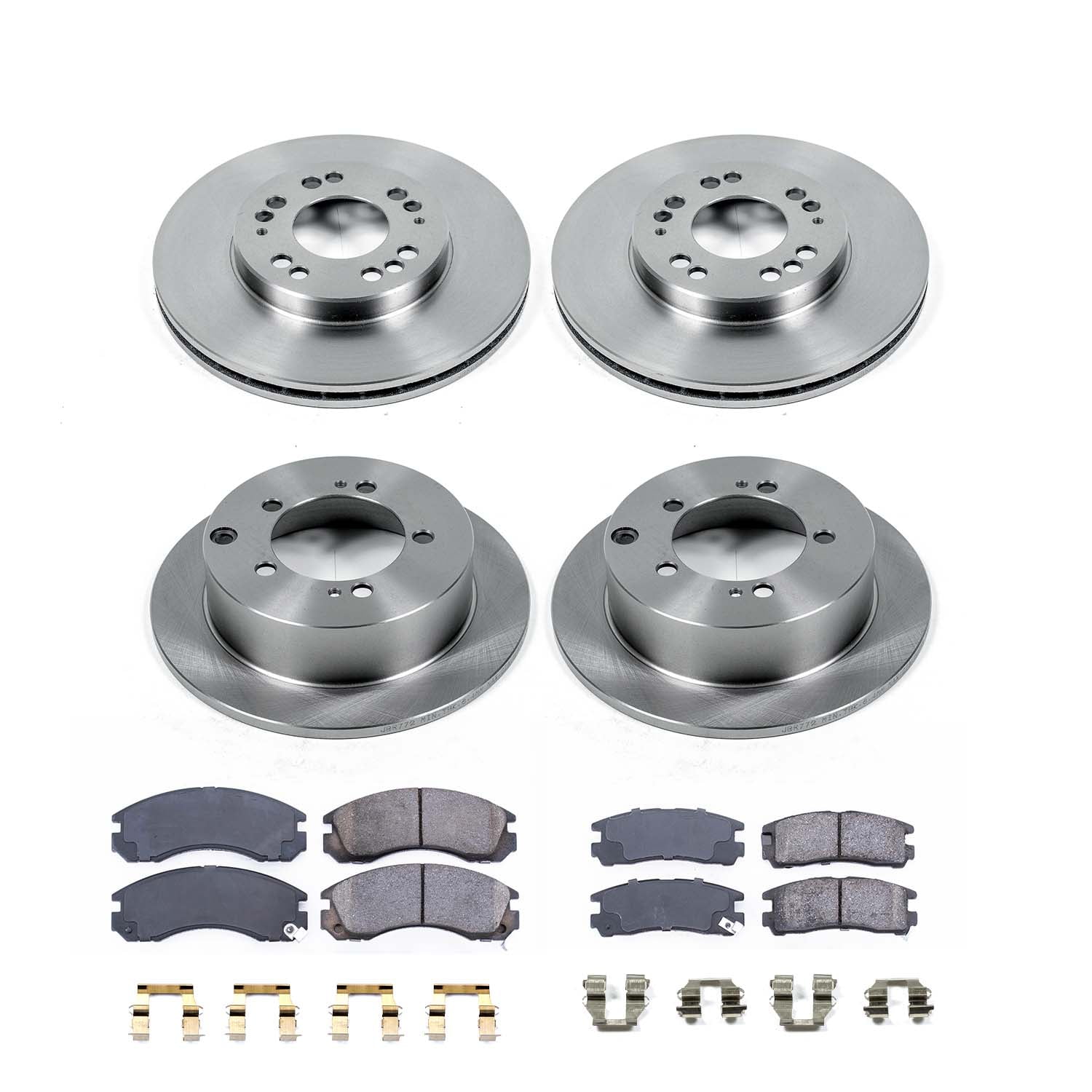 Ultimate Brakes Front and Rear Semi-Metallic Brake Pad and Rotor Kit ...