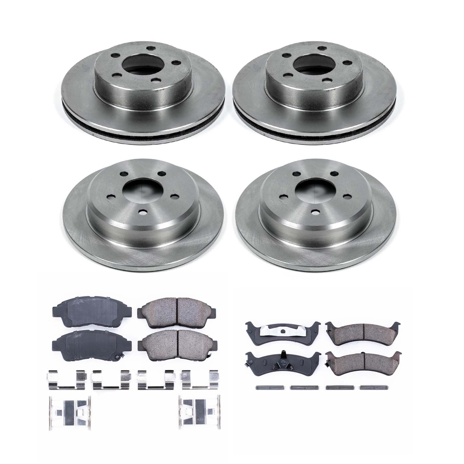 Ultimate Brakes Front and Rear Semi-Metallic Brake Pad and Rotor Kit ...