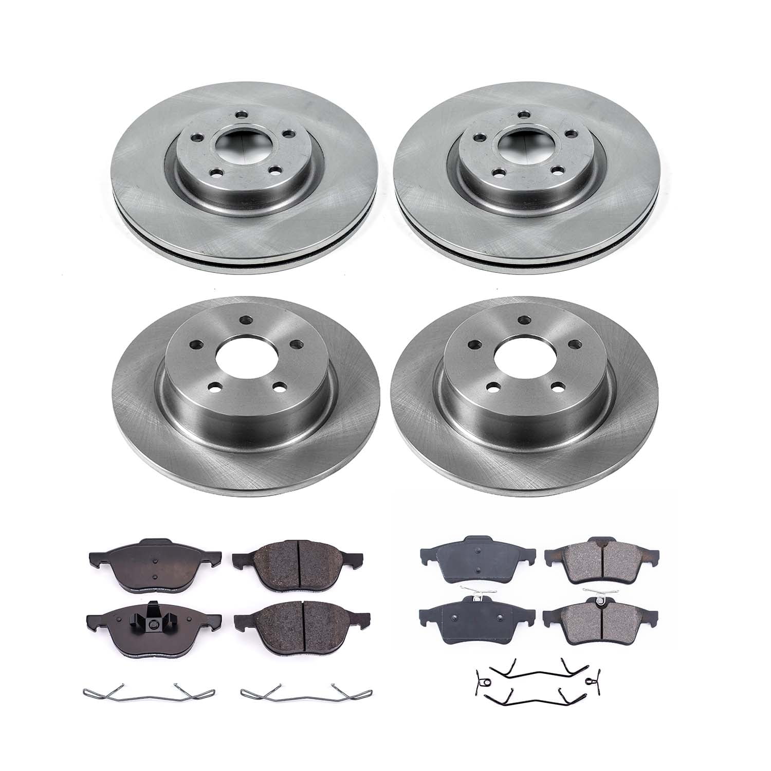 Ultimate Brakes Front & Rear Ceramic Brake Pad & Rotor Kit - Fits Ford ...