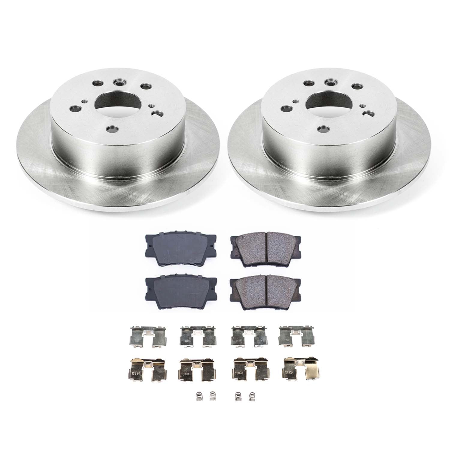Ultimate Brakes Rear Ceramic Brake Pad and Rotor Kit with Hardware ...