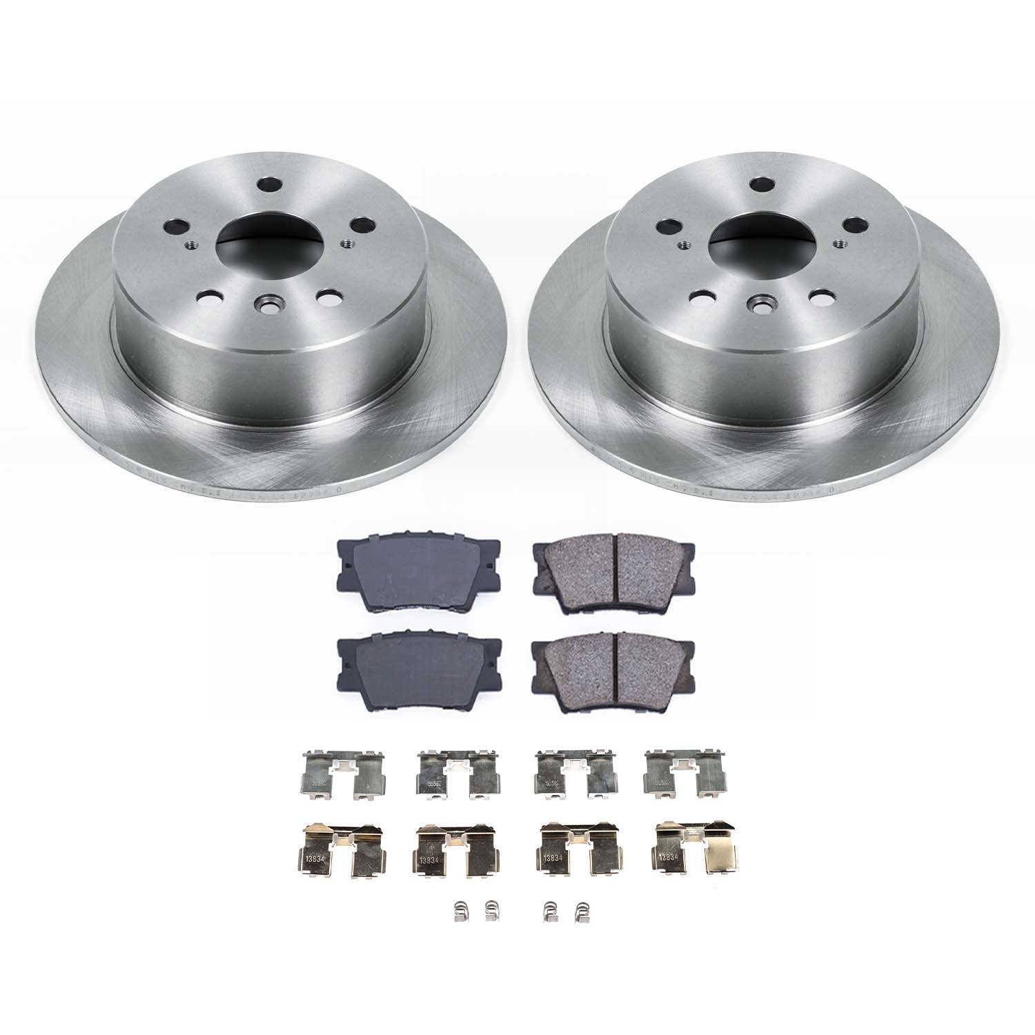 Ultimate Brakes Rear Ceramic Brake Pad and Rotor Kit with Hardware ...