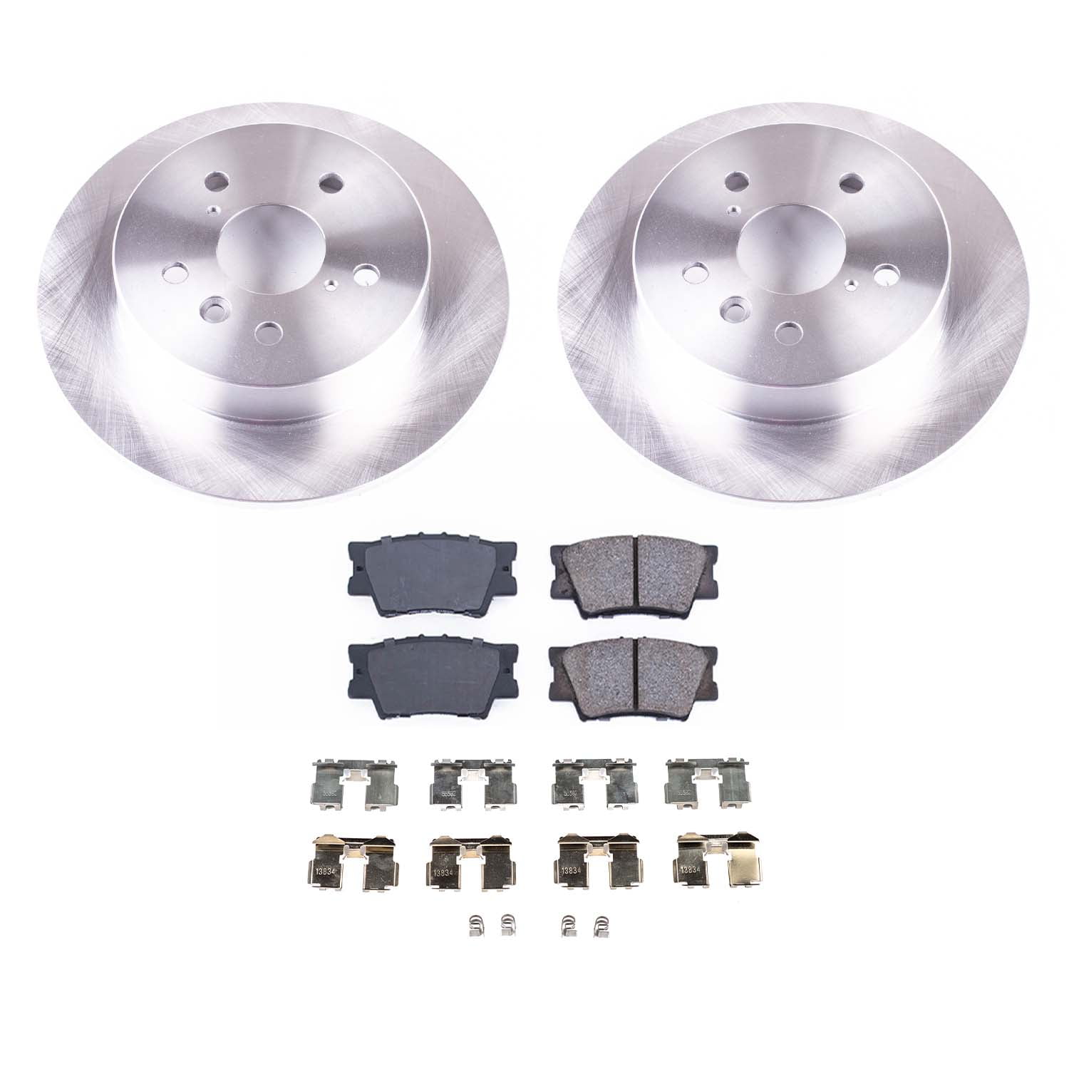 Ultimate Brakes Rear Ceramic Brake Pad and Rotor Kit with Hardware ...