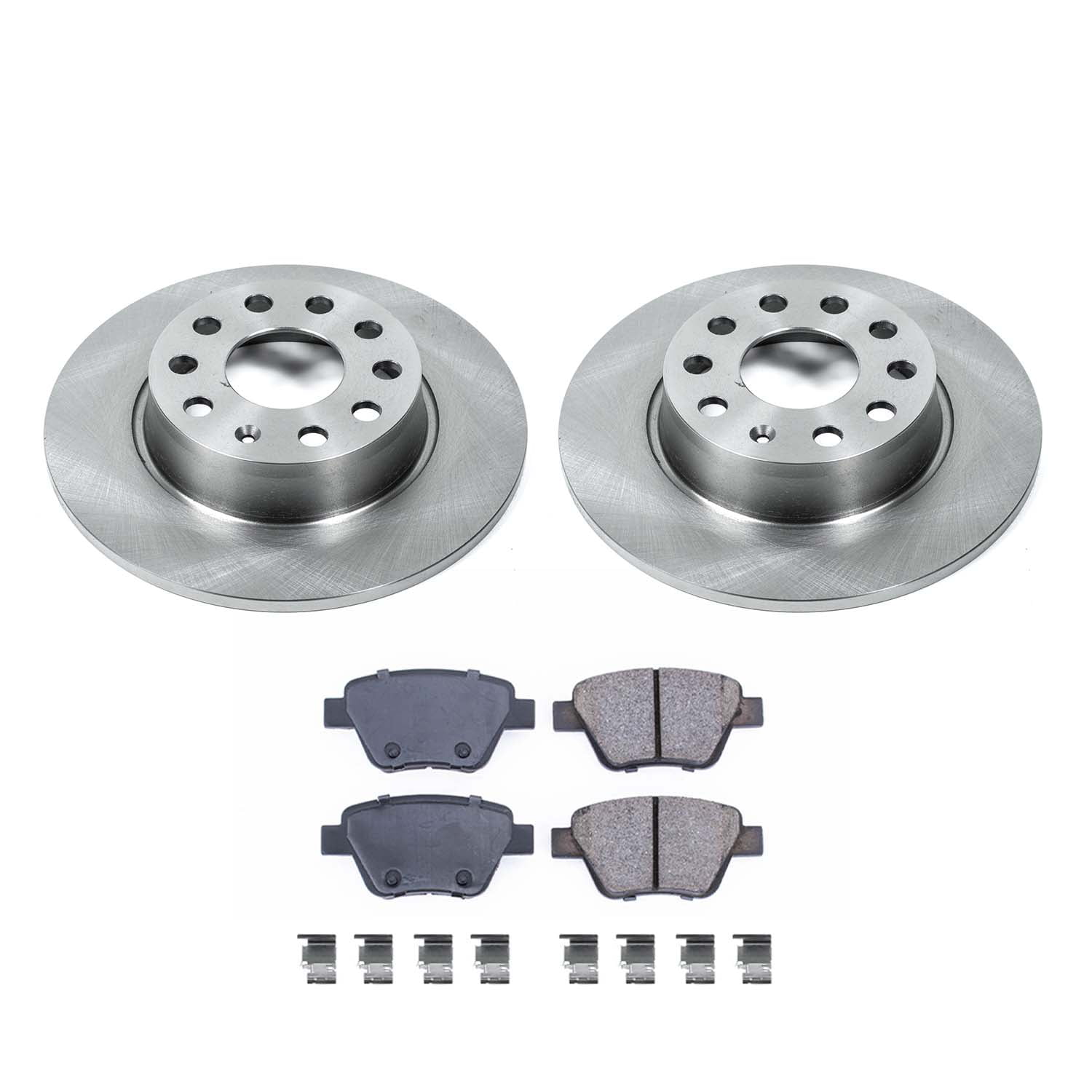 Ultimate Brakes Rear Ceramic Brake Pad and Rotor Kit with Hardware ...