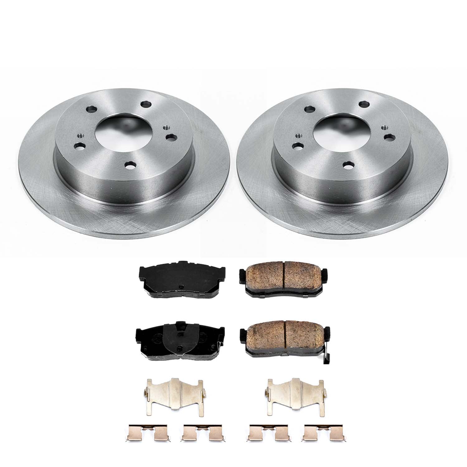Ultimate Brakes Rear Ceramic Brake Pad and Rotor Kit with Hardware for ...