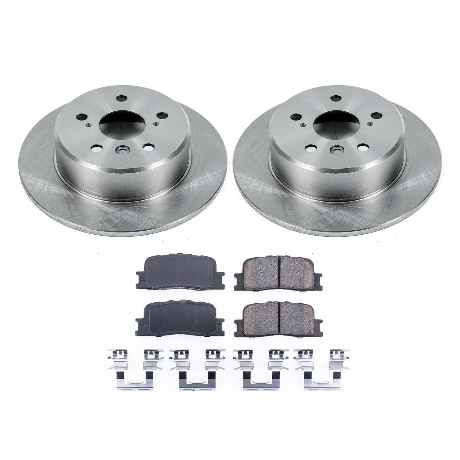 Ultimate Brakes Rear Ceramic Brake Pad and Rotor Kit with Hardware ...