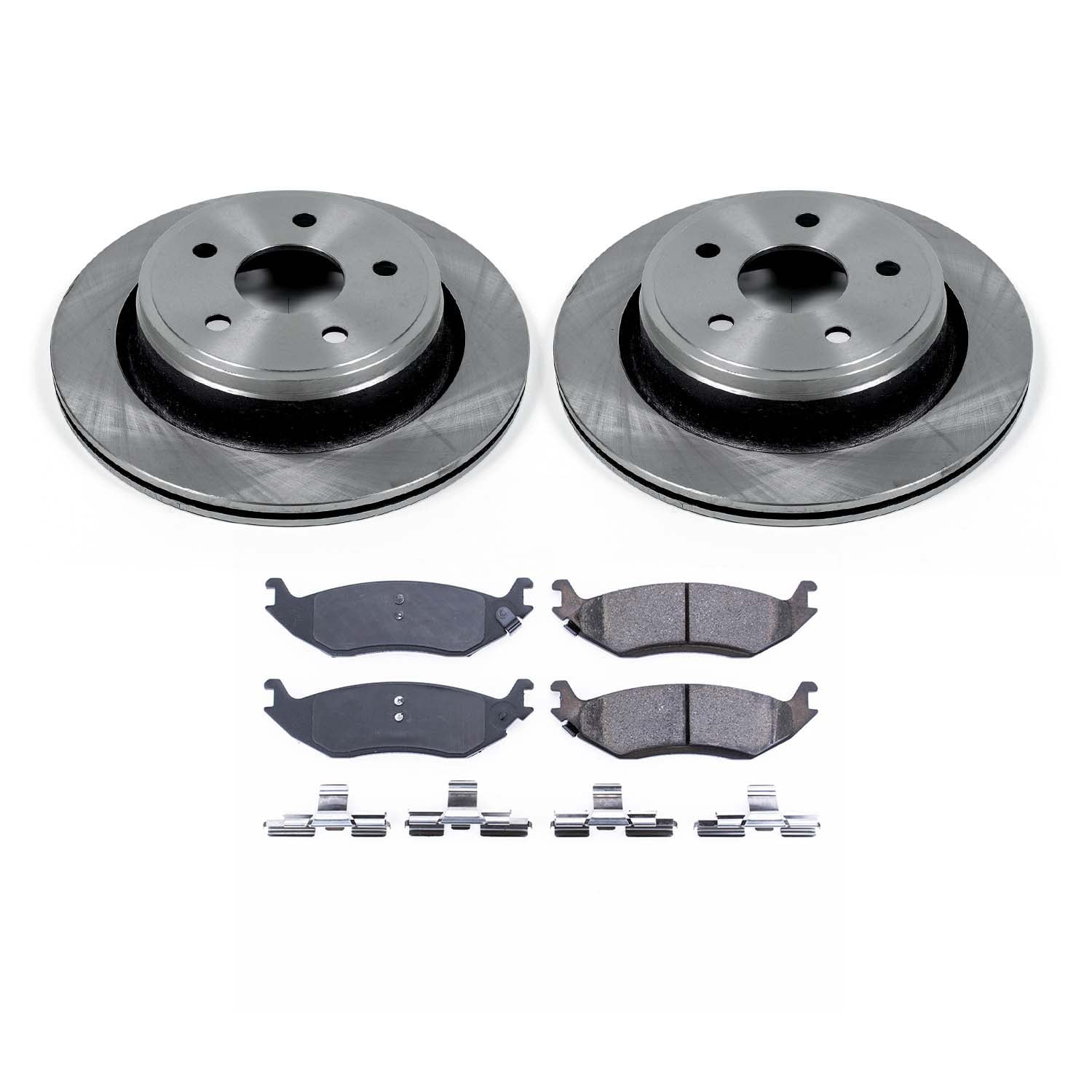 Ultimate Brakes Rear Ceramic Brake Pad and Rotor Kit with Hardware ...
