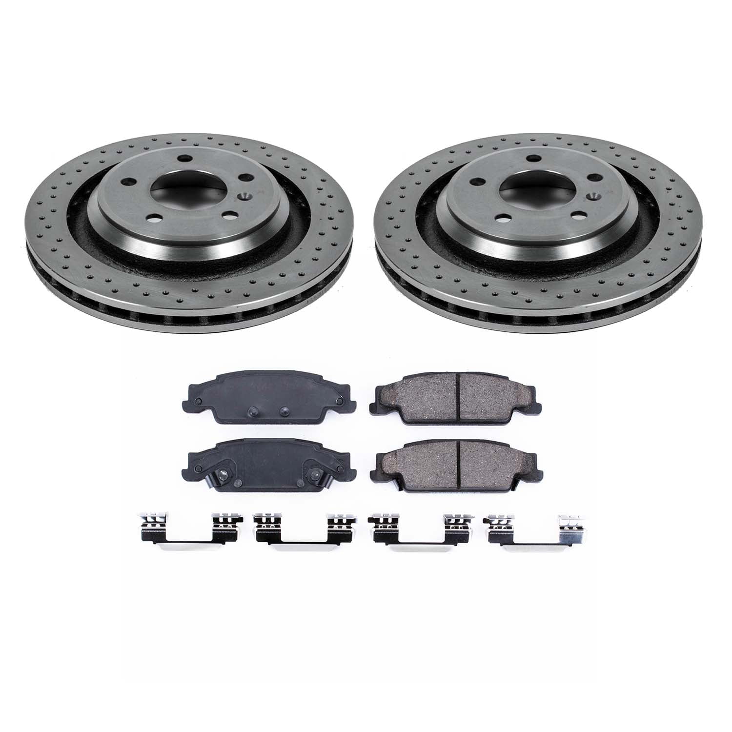 Ultimate Brakes Rear Ceramic Brake Pad and Rotor Kit with Hardware for ...