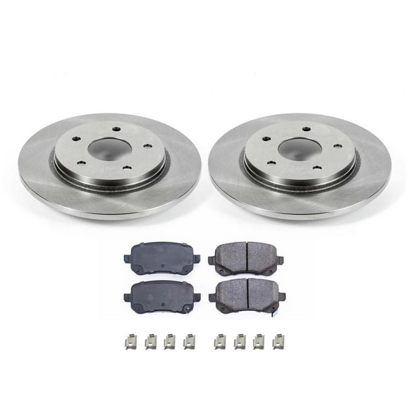 Ultimate Brakes Rear Semi-Metallic Brake Pad and Rotor Kit with ...
