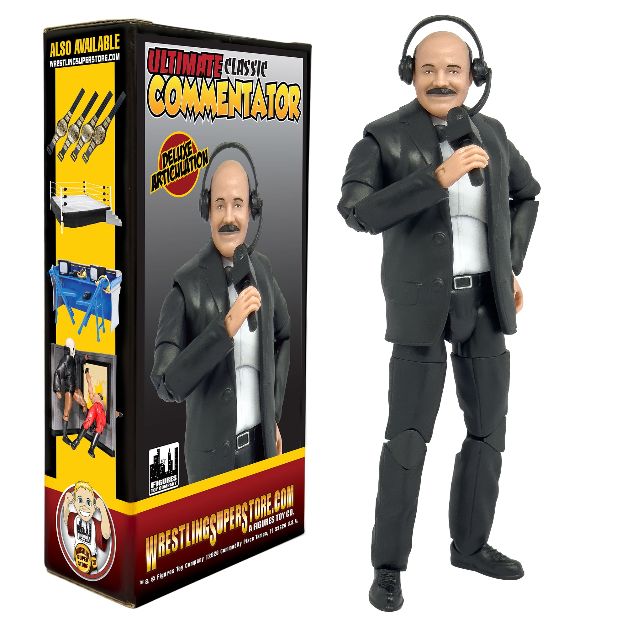 Ultimate Classic Announcer Commentator With Deluxe Articulation for WWE ...