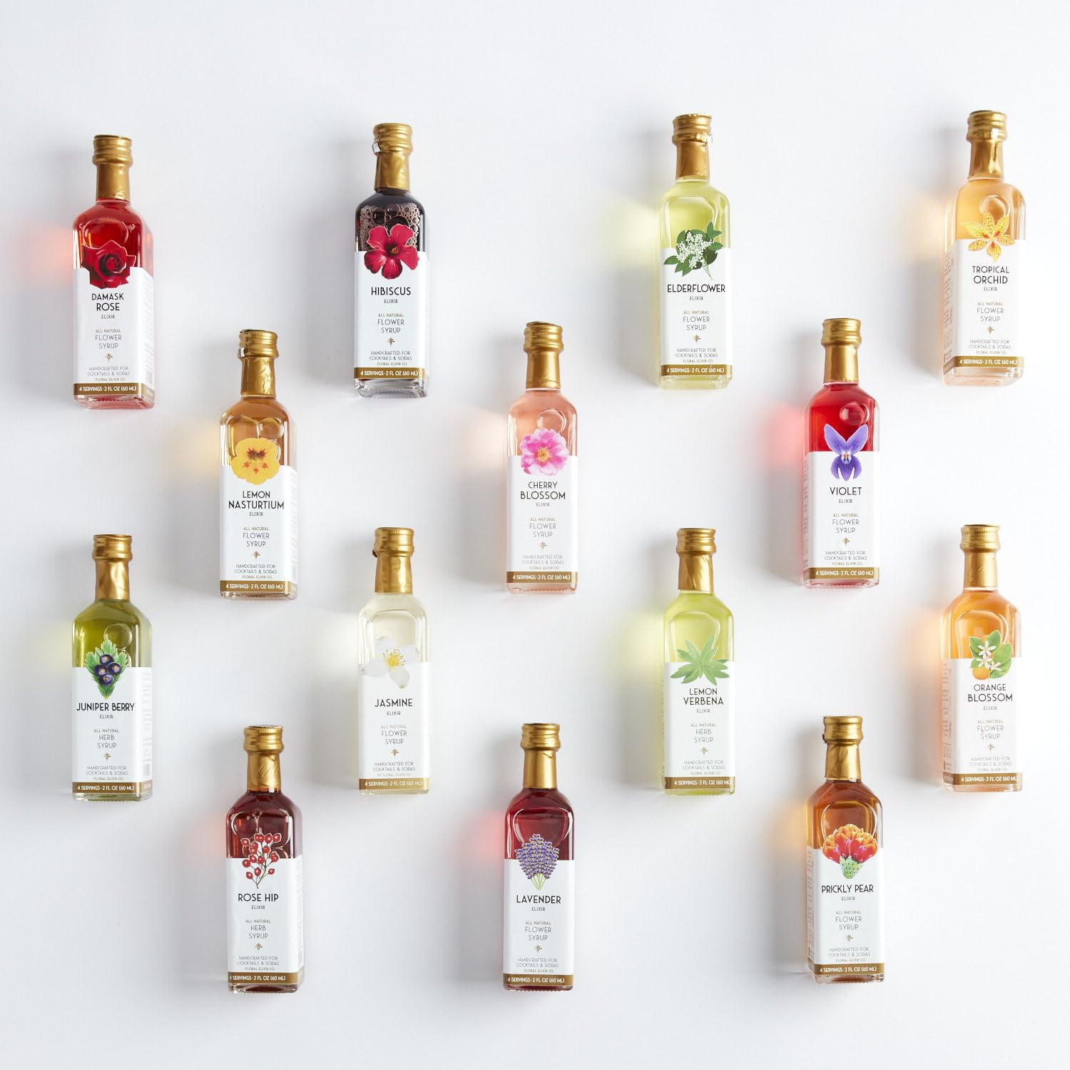 Ultimate Cocktail Soda Natural Syrups Set (14) 2 oz Glass Bottles 56 ...