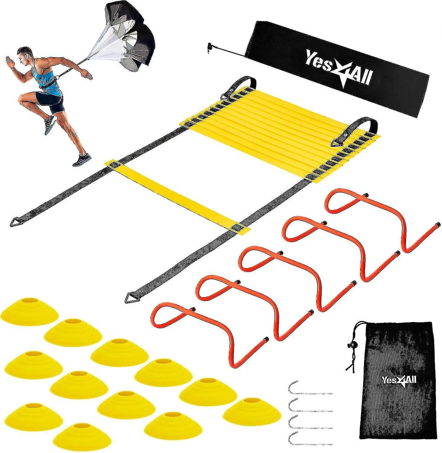 Ultimate Combo Agility Ladder Training Set Speed Agility Ladder 12 ...