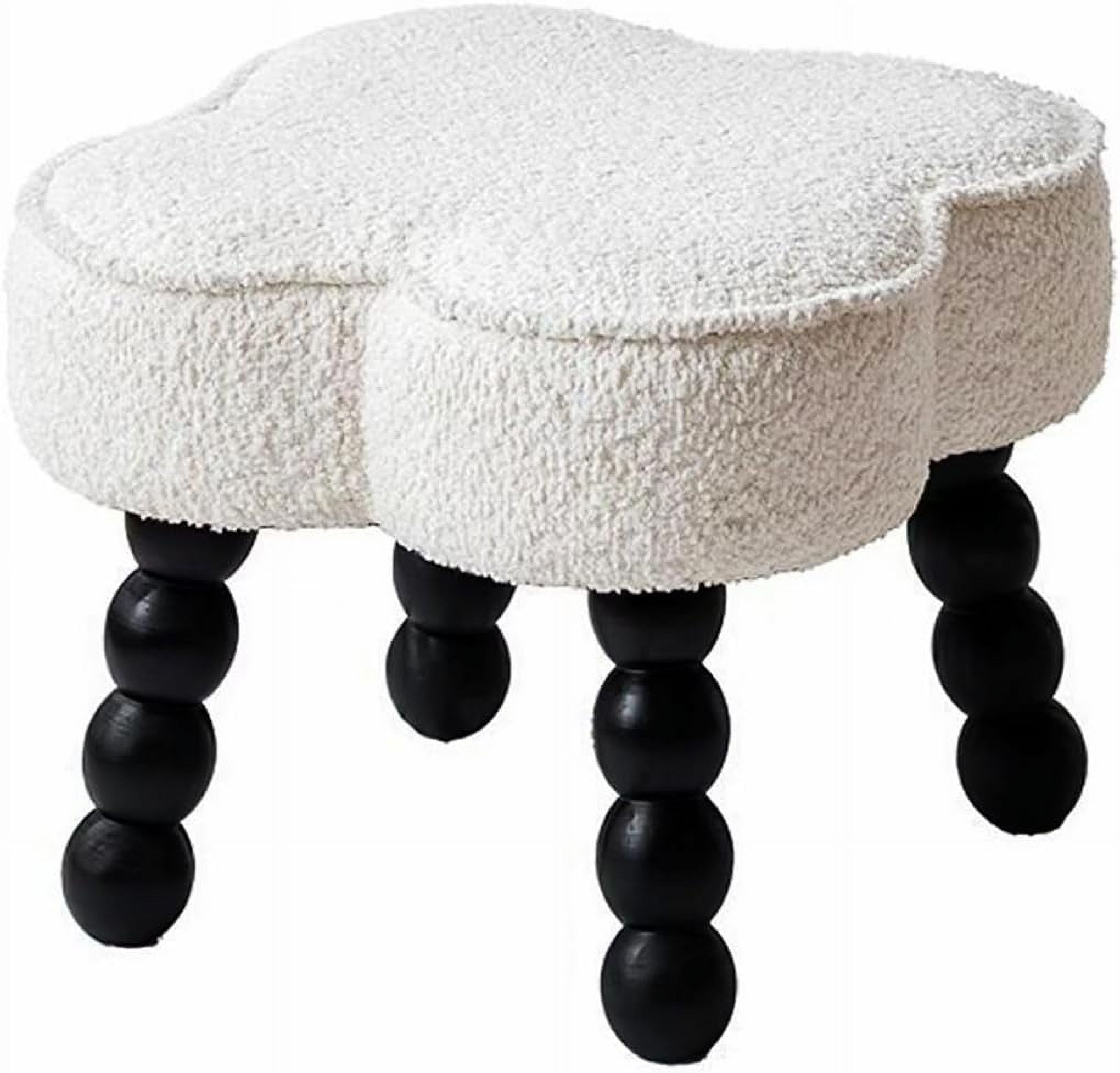 Ultimate Comfort Small Foot Stool Ottoman - Luxuriously Soft Sherpa ...