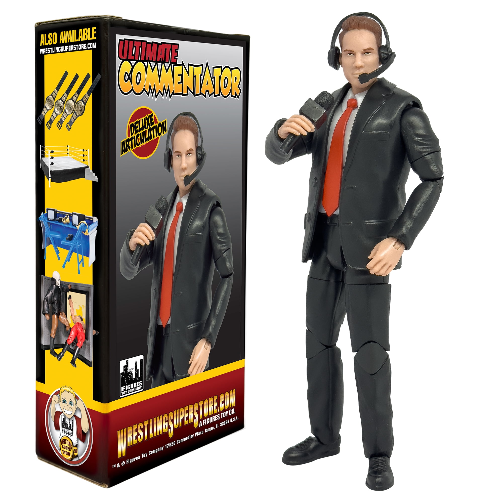 Ultimate Commentator Announcer With Deluxe Articulation for WWE & AEW ...