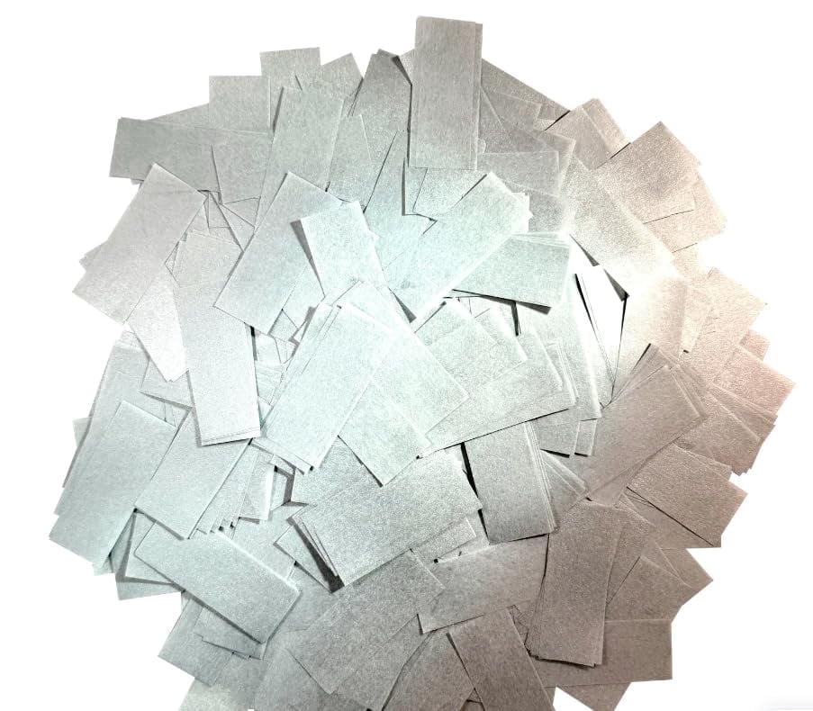 Ultimate Confetti, Silver Shimmer Biodegradable Confetti - Rectangular ...