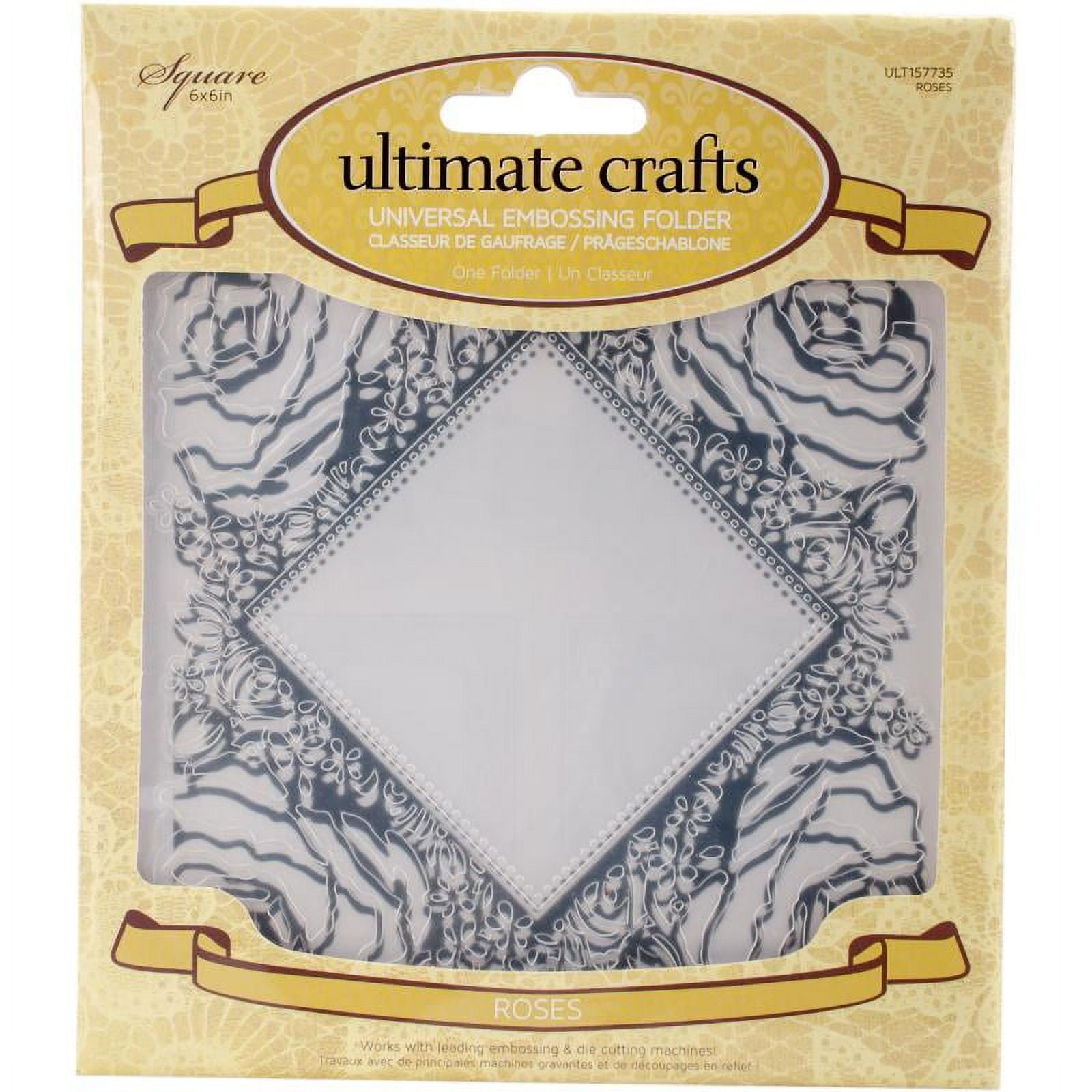 Ultimate Crafts Rambling Rose Embossing Folder 6"X6"-Roses - Walmart.com