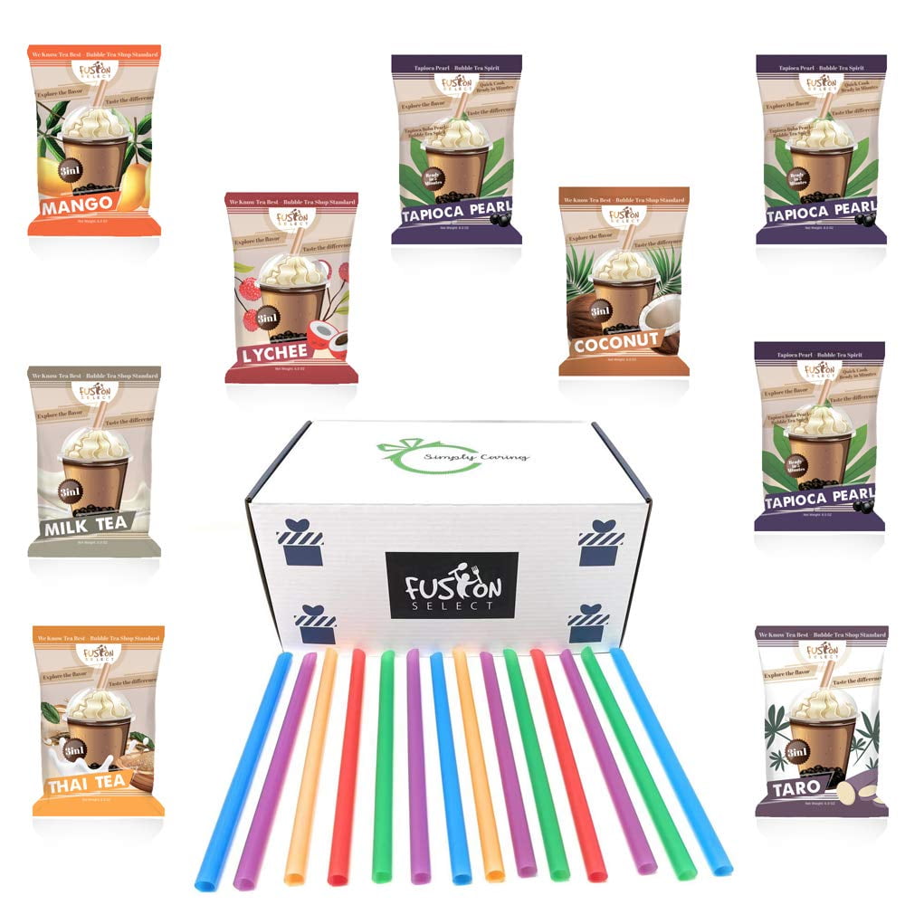 Ultimate DIY Bubble Tea Kit - 6 Classic Flavors Variety Pack with ...