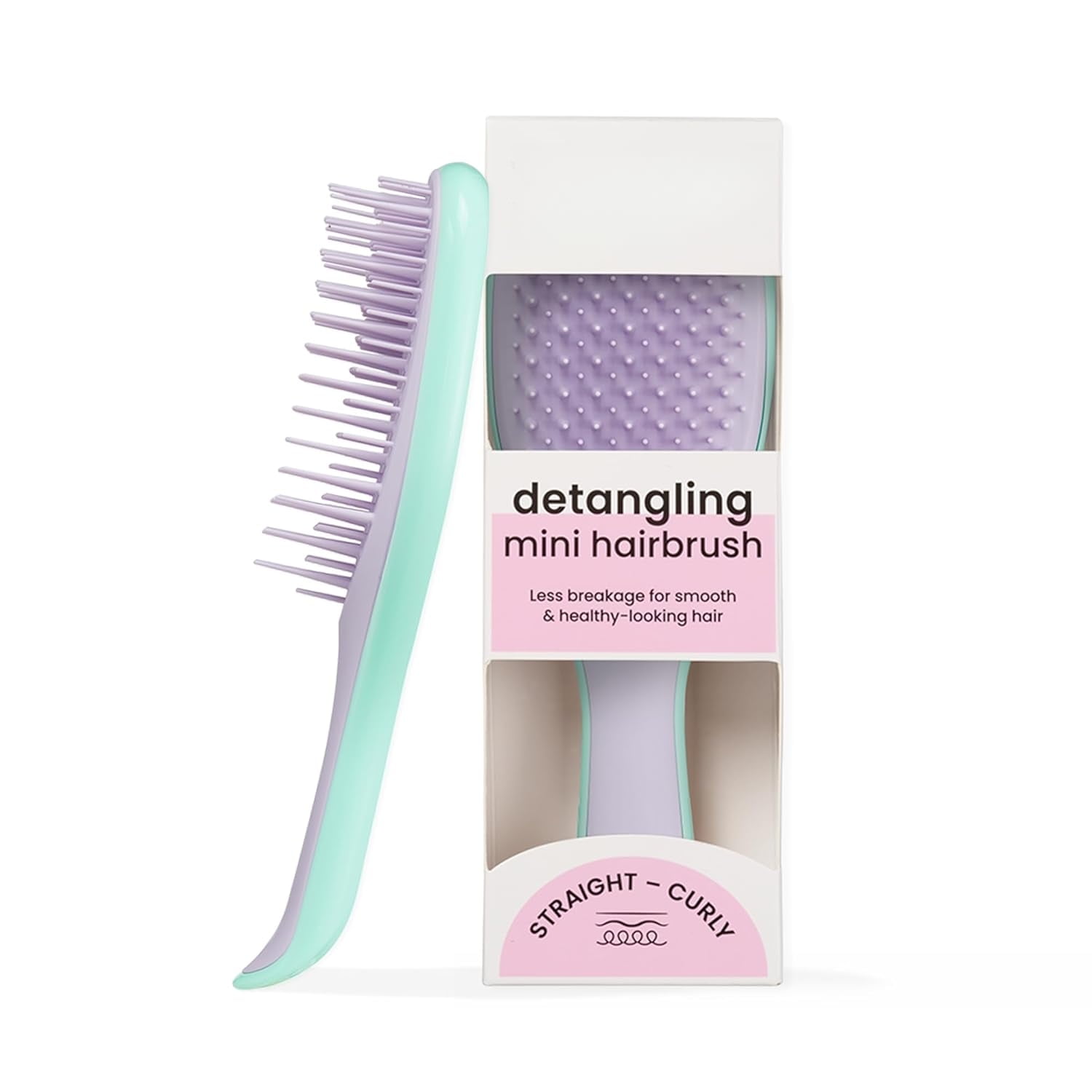 Ultimate Detangler Hairbrush, Eliminates Knots & Reduces Breakage, Mini ...