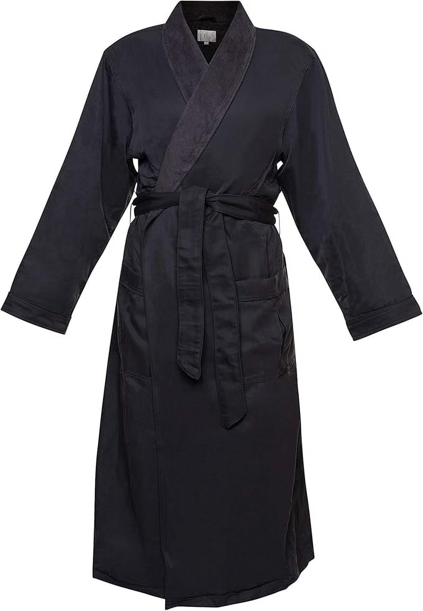 Ultimate Doeskin Brushed Microfiber Bathrobe Lined In Terry. Luxury Spa ...