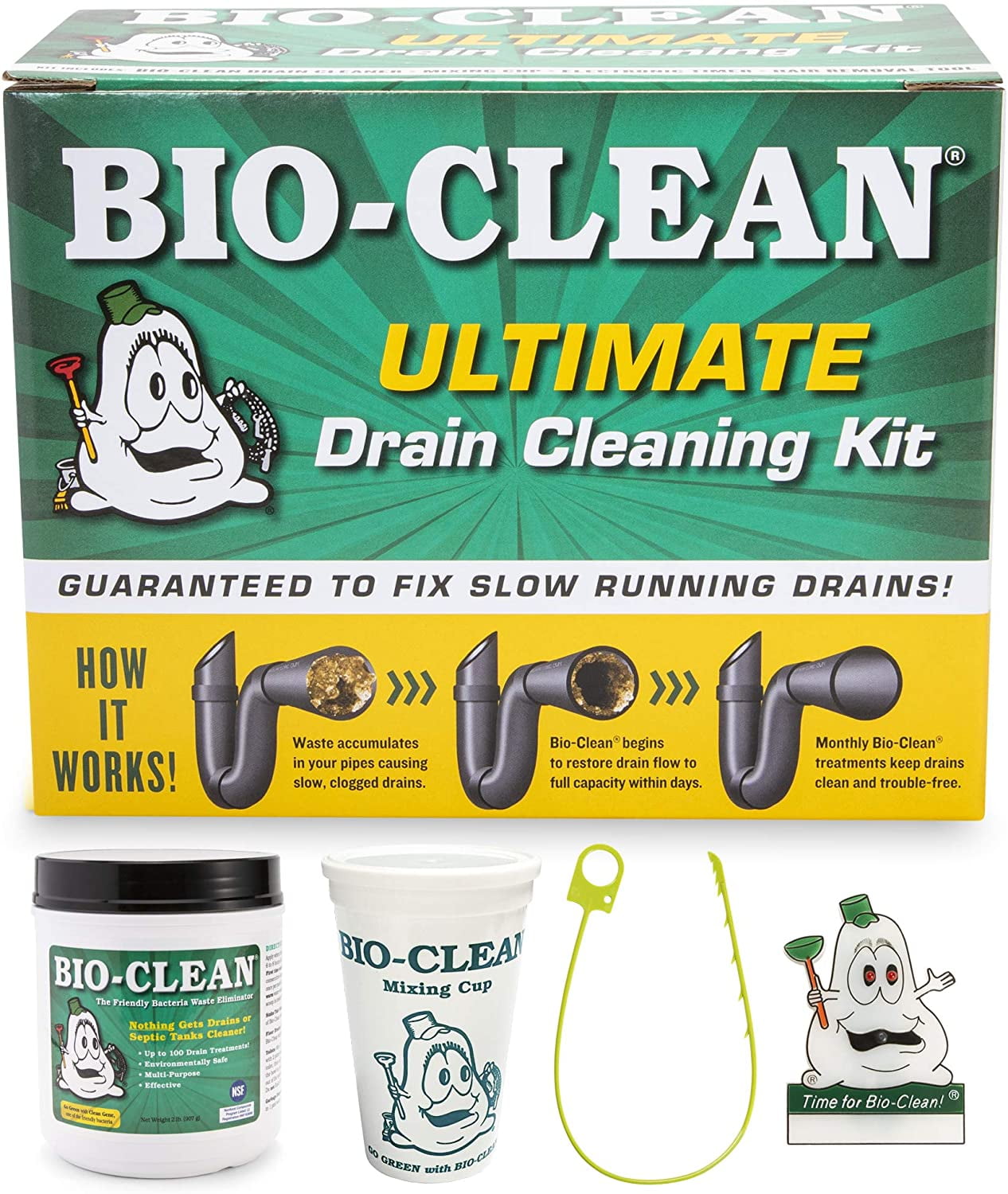 Ultimate Drain Cleaning Kit Cleans Drains- Septic Tanks - Grease Traps ...