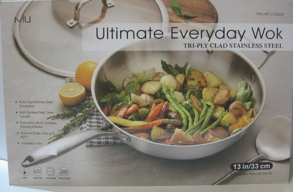 Ultimate Everyday Wok TRI-PLY Clad Stainless Steel - Walmart.com