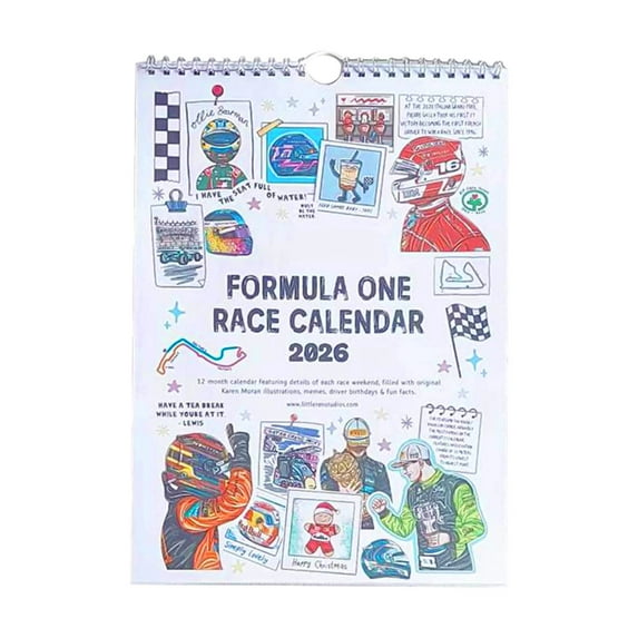 Ultimate Fans F1 Scrapbook Race Calendar 2026 Season Tracker Wall ...