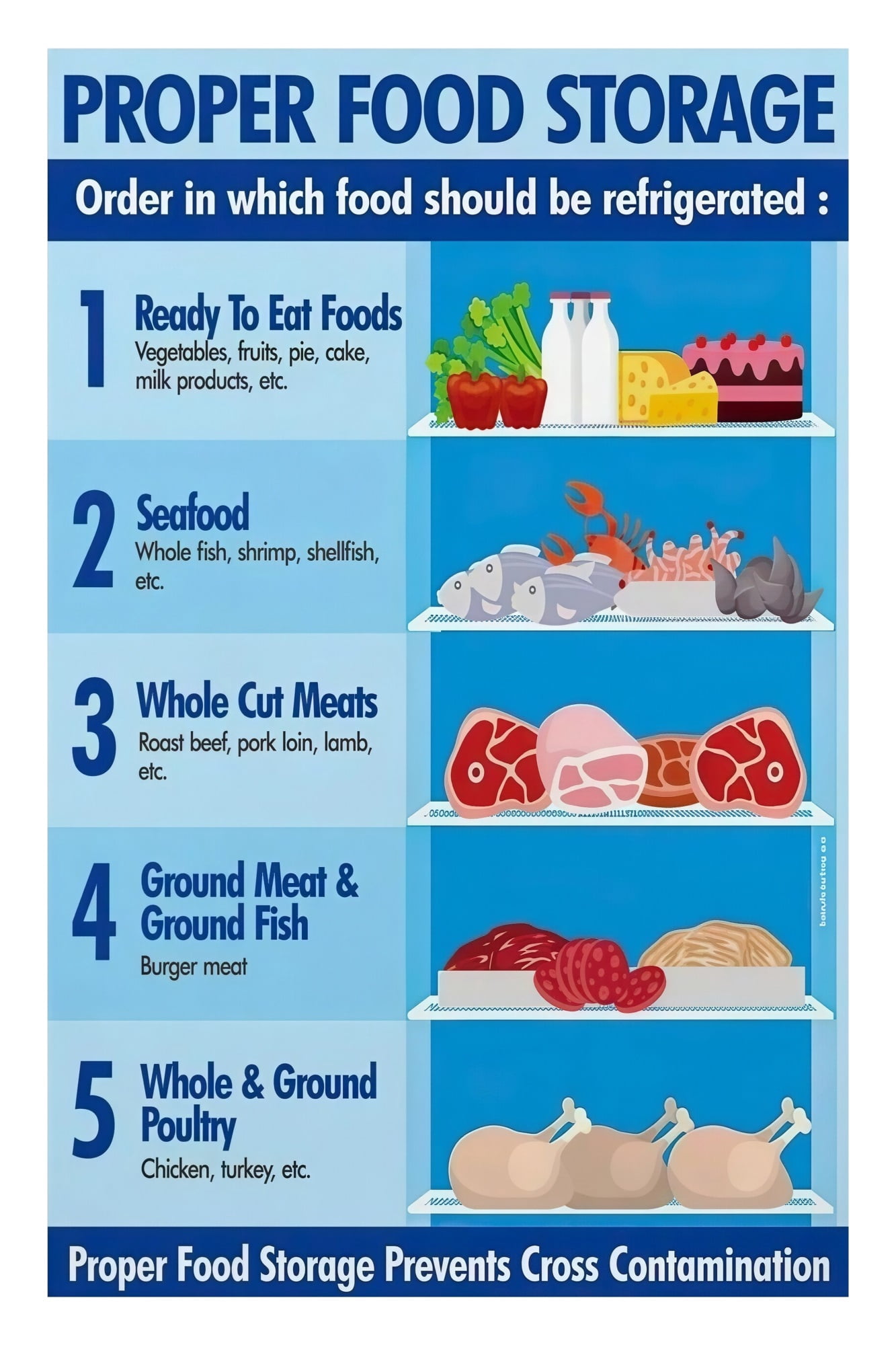 Ultimate Fridge Organization Poster Food Storage Safety Guide to ...