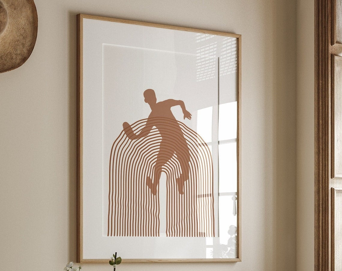 Ultimate Frisbee Poster! Boho, Minimalist Modern Art, Boho ...