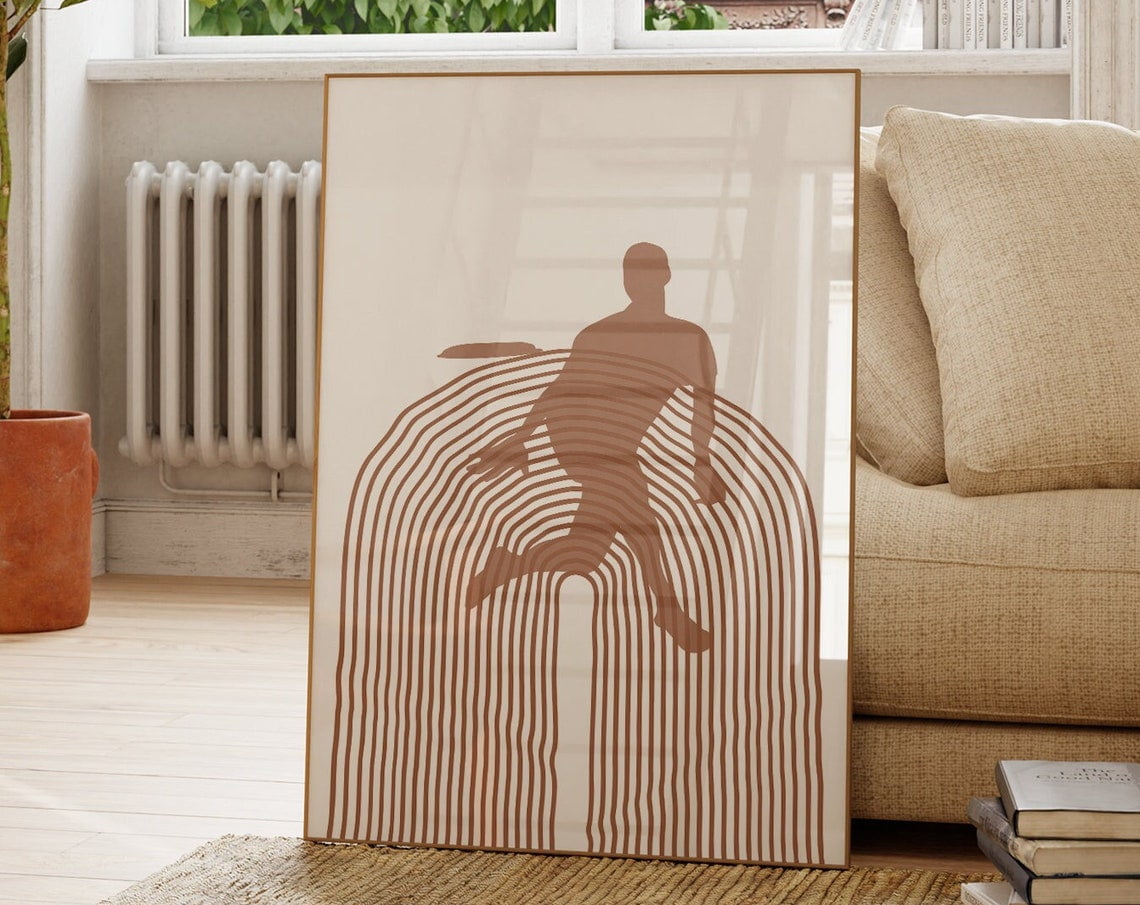 Ultimate Frisbee Poster! Boho, Minimalist Modern Art, Boho ...