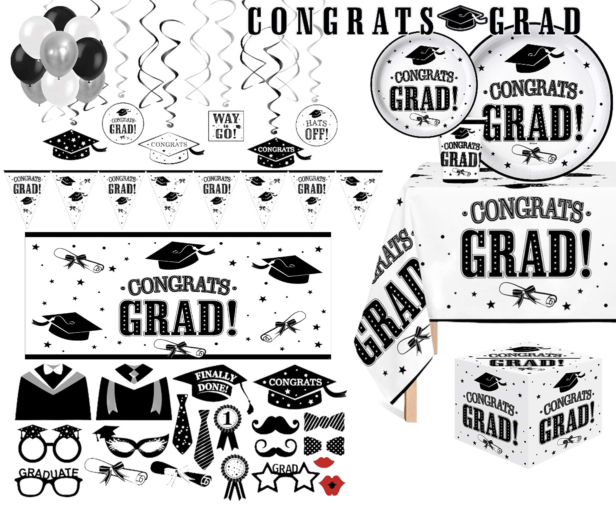 Ultimate Graduation Party Pack RRF12 2025 - Serves 30 7" Dessert Plates ...