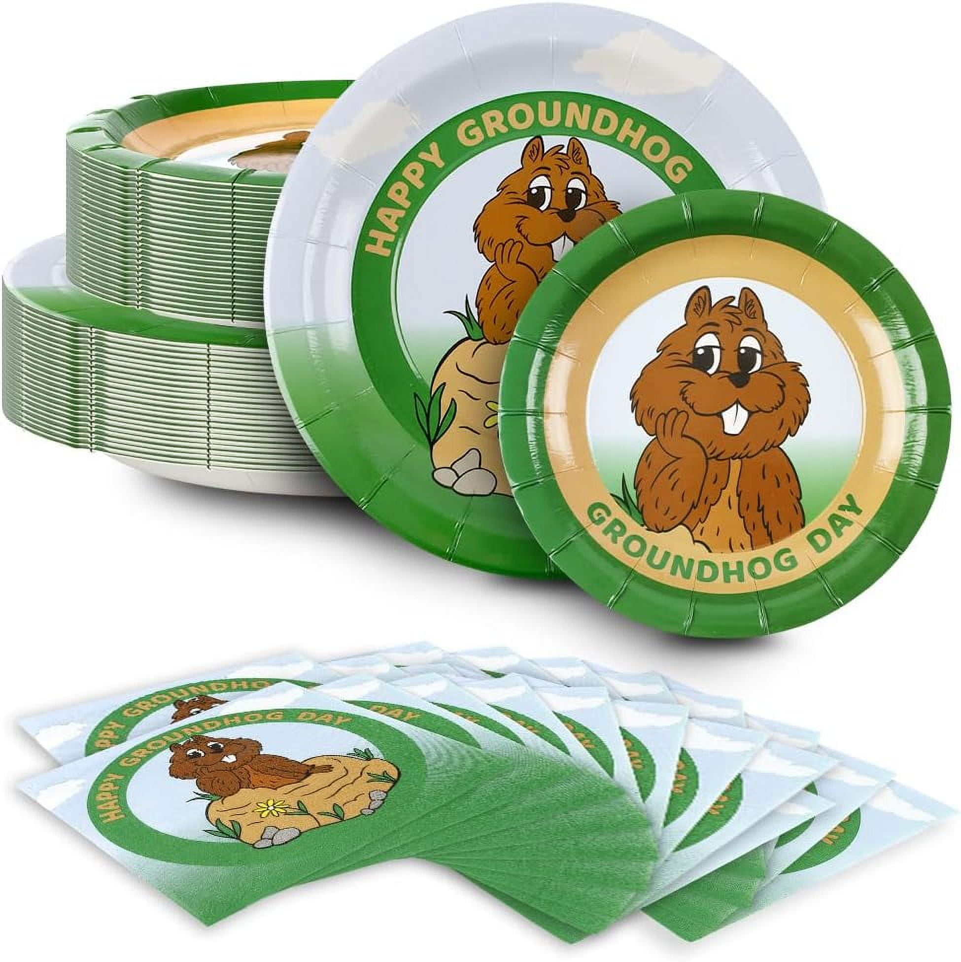 Ultimate Groundhog Day Party Pack for 24 Guests | 48 Plates & 32 ...