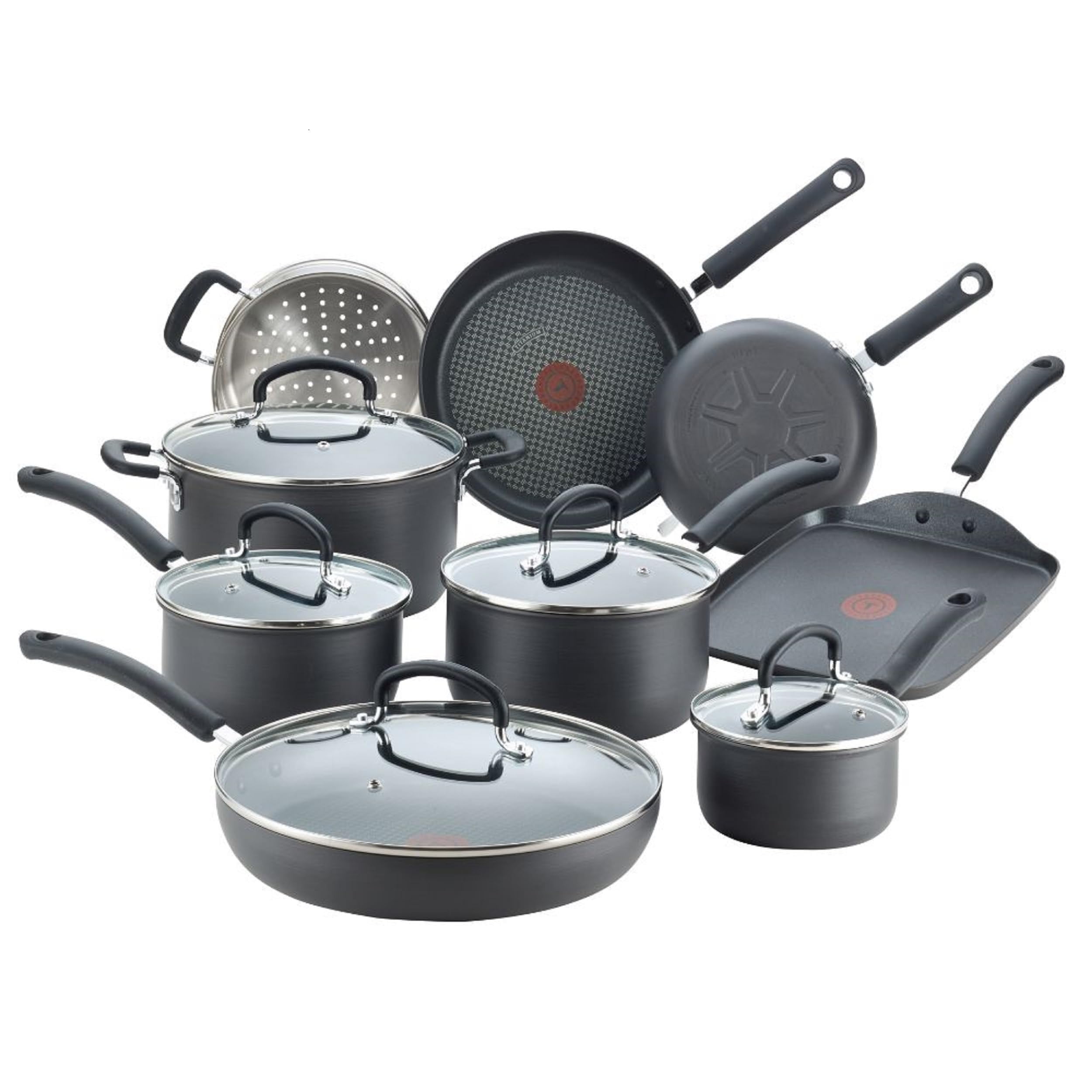 Ultimate Hard Anodized Nonstick Cookware Set 14 Piece, Oven Broiler ...