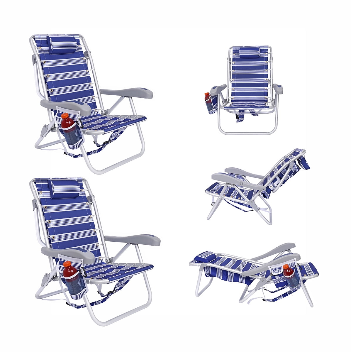 Ultimate Heavy Duty Aluminum Folding Backpack Beach Chair for Adults ...