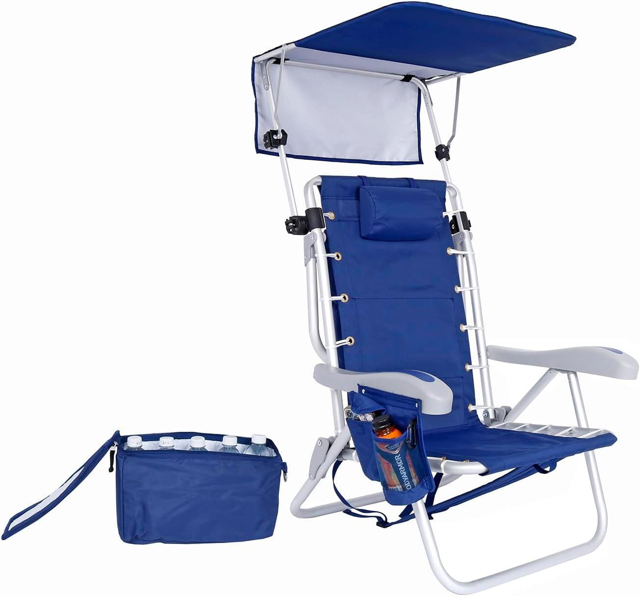 Ultimate Heavy Duty Aluminum Lace-Up Folding Backpack Beach Chair for ...