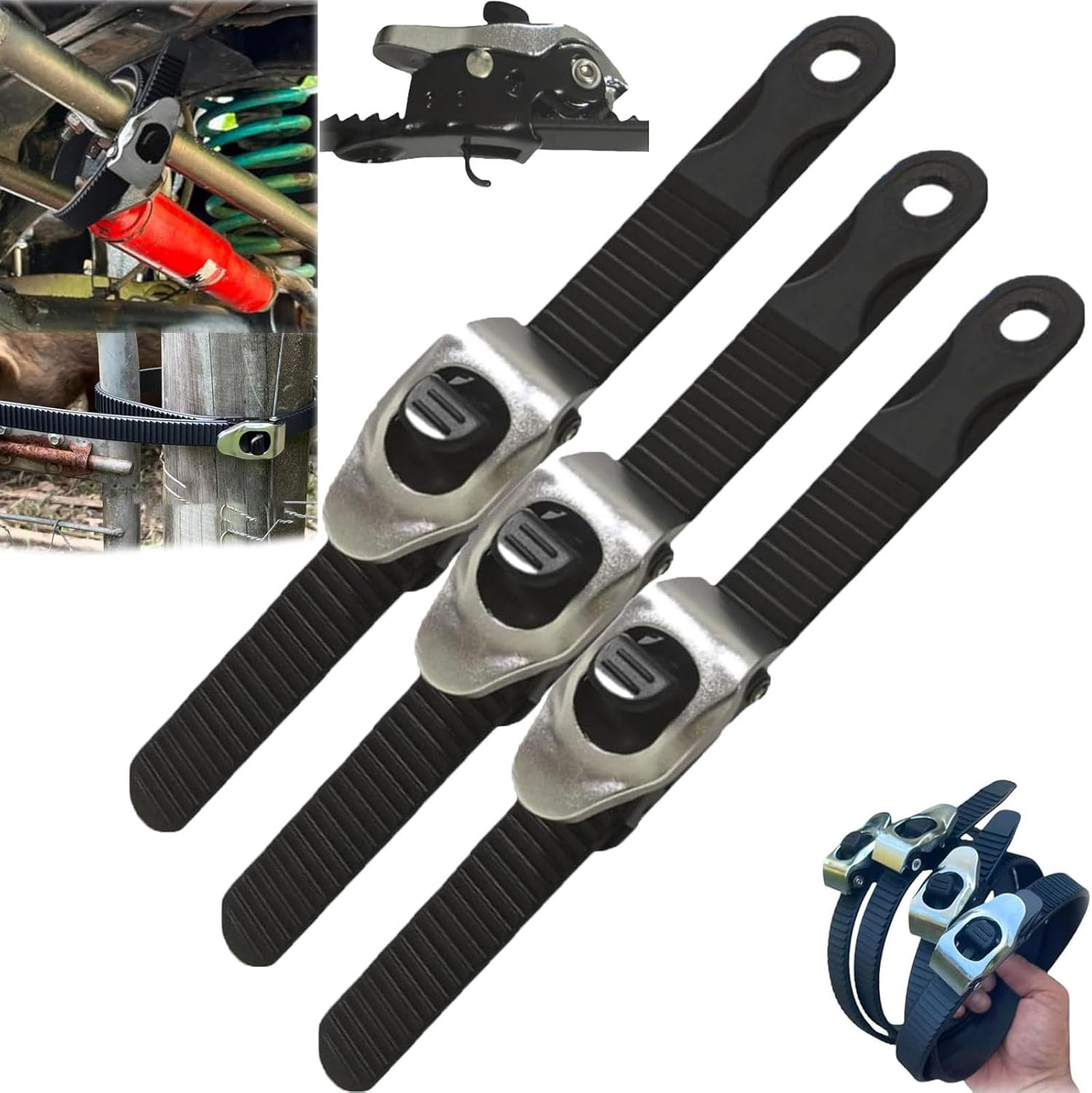 Ultimate Heavy-Duty Grip Lock Strap, Reusable Ratchet Straps Heavy Duty ...